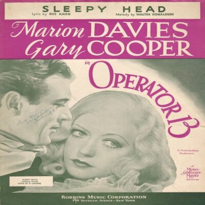 Davies, Marion, Gary Cooper - Sleepy Head Free Shipping | eBay