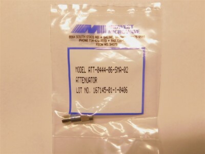 Midwest Microwave ATT-0444-06-SMA-02 SMA Male/Female 6db 2W DC-18GHz ...