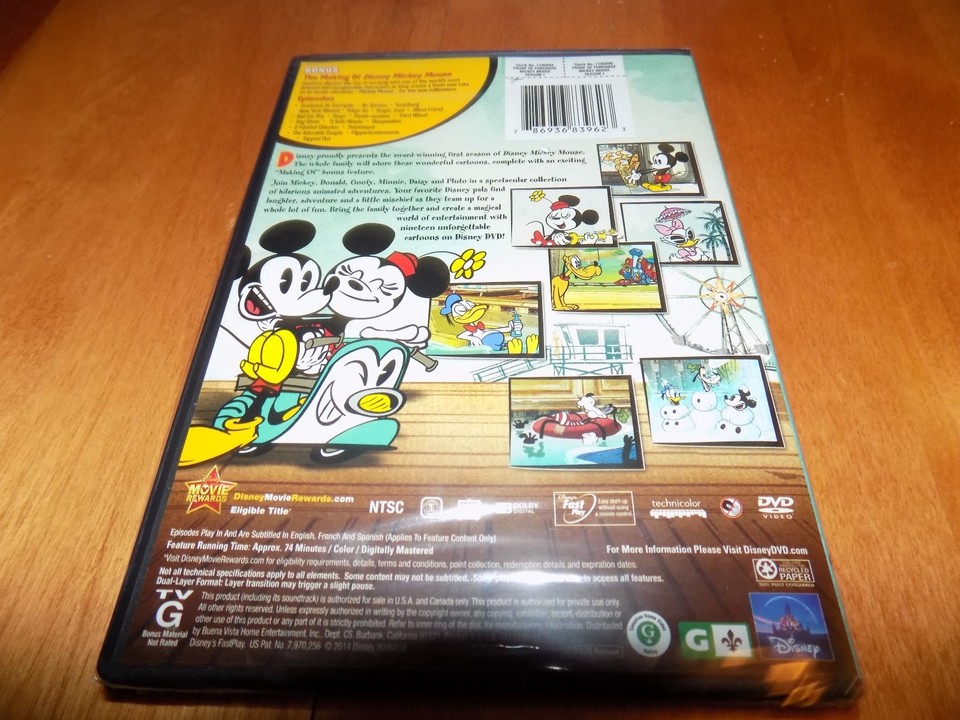 DISNEY MICKEY MOUSE SEASON 1 Walt Disney's MM Cartoons 19 Shorts DVD ...