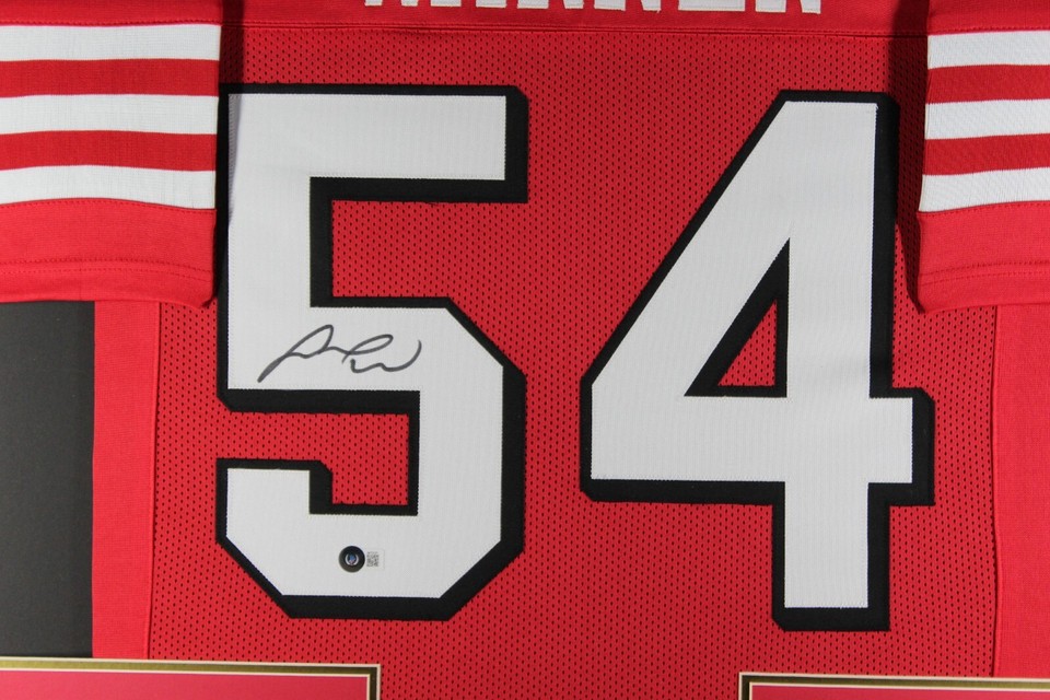 FRED WARNER (49ers red TOWER) Signed Autographed Framed Jersey Beckett ...