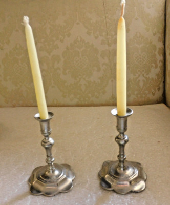 RARE COLONIAL WILLIAMSBURG SVEN BERG GEDDY FOUNDRY PEWTER PETAL BASE ...