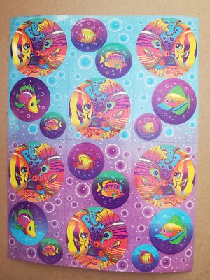 Lisa Frank stickers kissing fish | eBay