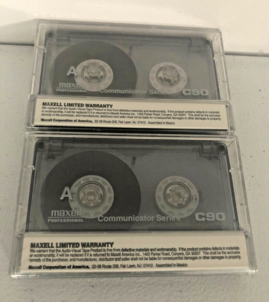 2 Maxell Professional Industrial PI Communicator Series C90 Cassette ...