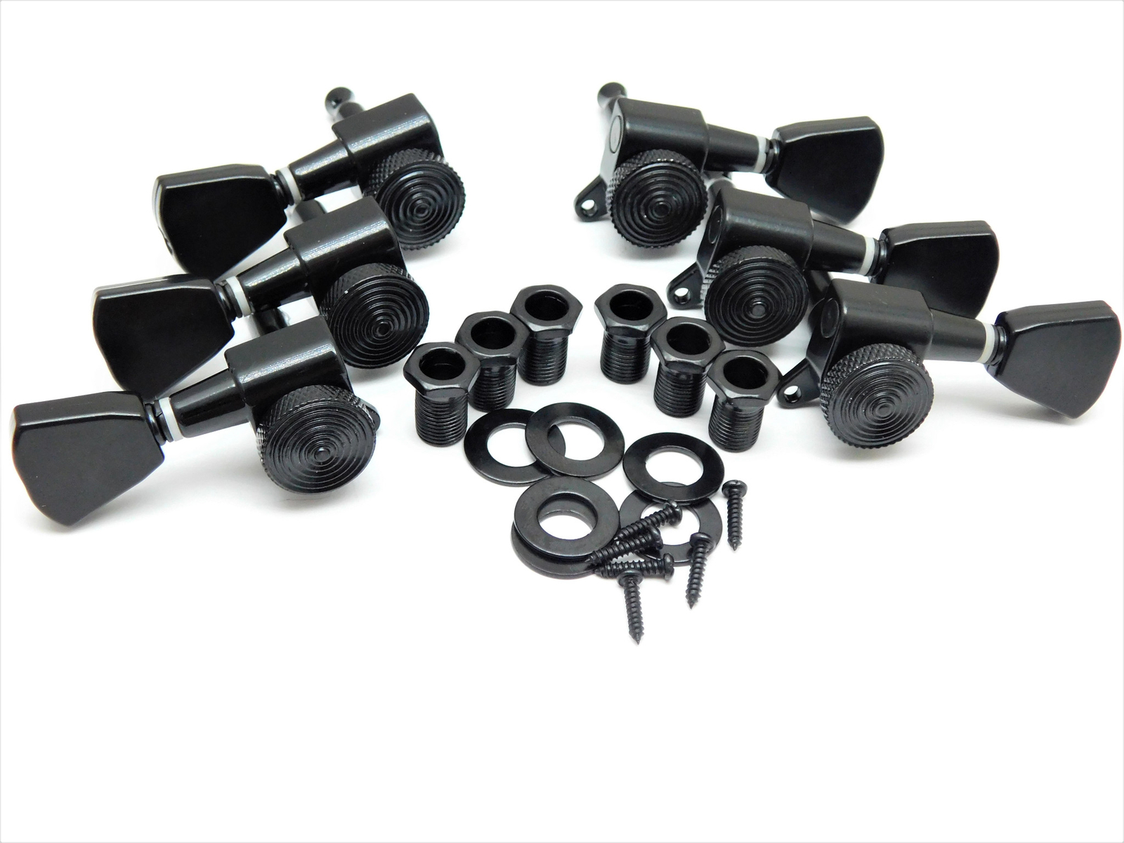 3x3 LOCKING Guitar Tuners 18:1 Ratio - Black Keystone Button | eBay