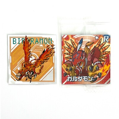 DIGIMON – BIRDRAMON GARUDAMON Sticker LOT GUMMY WAFER Snack BANDAI ...