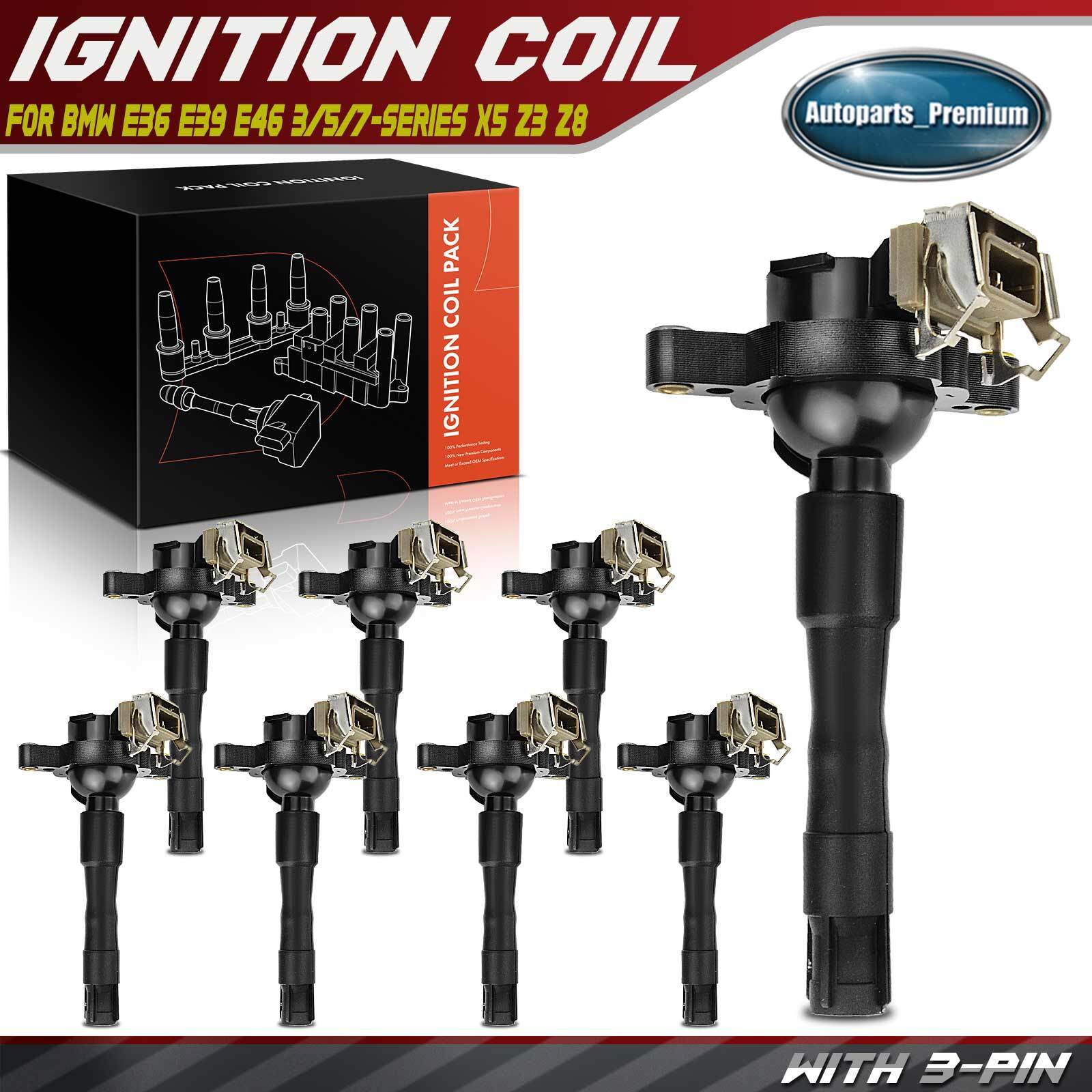 8x Ignition Coil for BMW E39 540i 1997-2003 E53 X5 E38 740i E31 840Ci ...