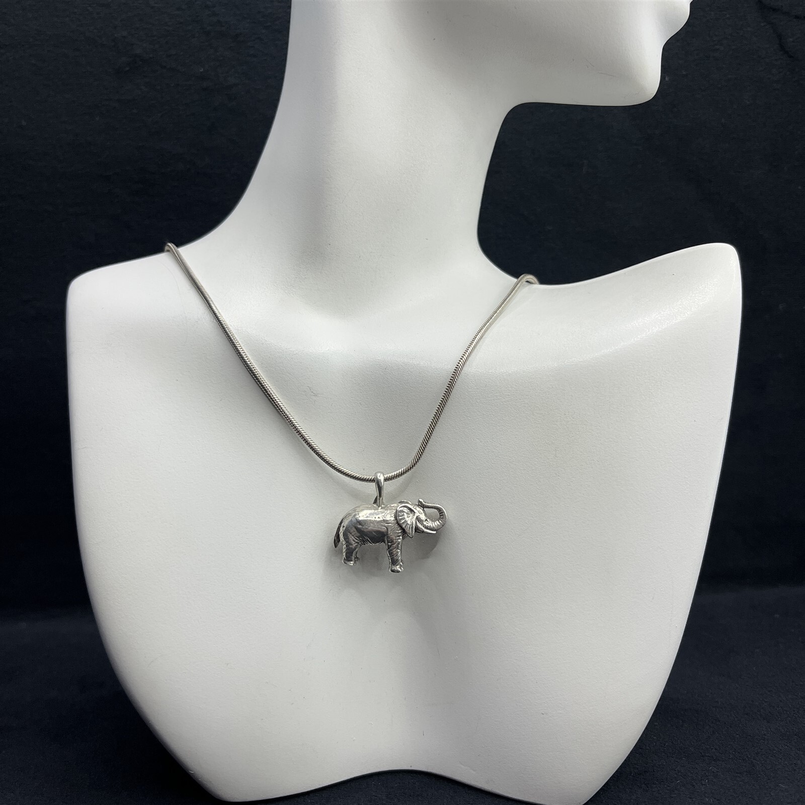 Custom Standing Elephant Animal Nature Carved Solid S… - Gem