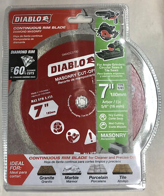 Diablo by Freud DMADC0700 7 in. Diamond Continuous Rim Cut-Off Discs ...