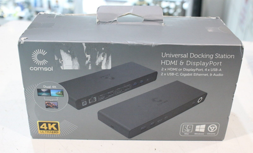 Comsol CMDL24D Universal 4K HDMI & Display Port Docking Station | eBay
