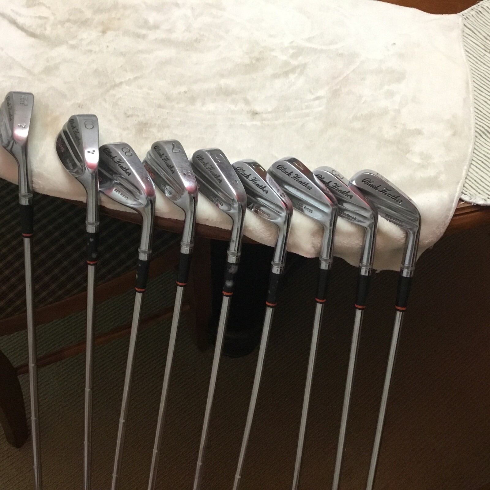 RARE WILSON BLACK HEATHER Reg81885 GOLF IRON SET - RH, 2-9, & PW (9 ...