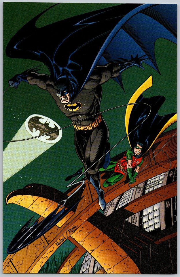 DAMAGED Batman Robin Comic Poster Art PROMO Original Pin-Up Kelley ...