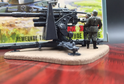 1/72 WWII German FLAK 36/37 Type 88mm Gun With 4 Soliders Plastic Model ...