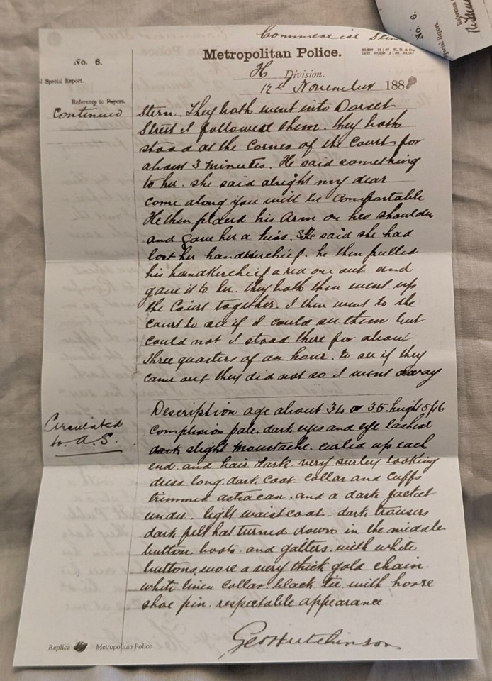 Jack the Ripper Police Reports Notice Poster 1888 London Old Autograph ...