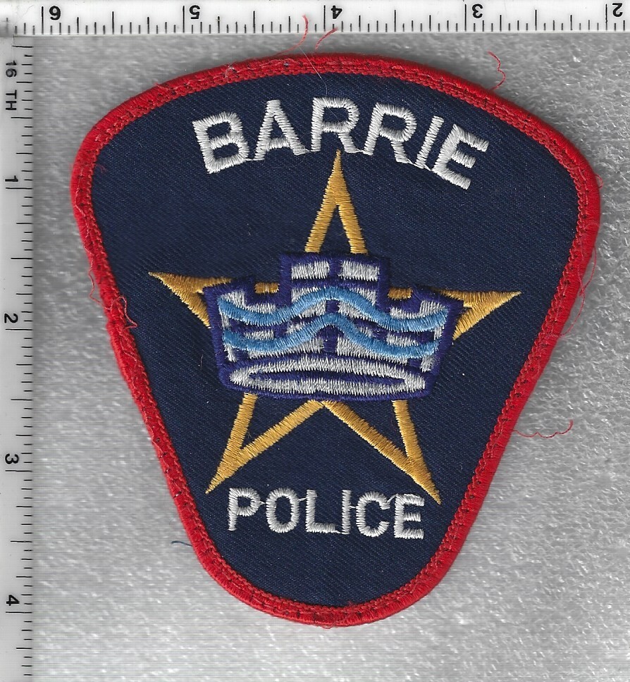 Barrie Police (Ontario, Canada) Smaller Uniform Take-Off Shoulder Patch ...