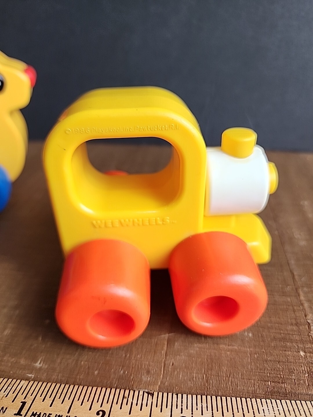 Vintage 1984 Child Guidance Wee Wheels Playskool Baby Rattle Toys Train ...
