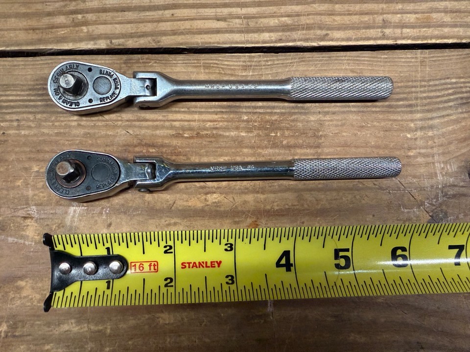 (2) Mac Tools Flex Head 6" Ratchet 1/4" MR5F L22 Good Condition | eBay