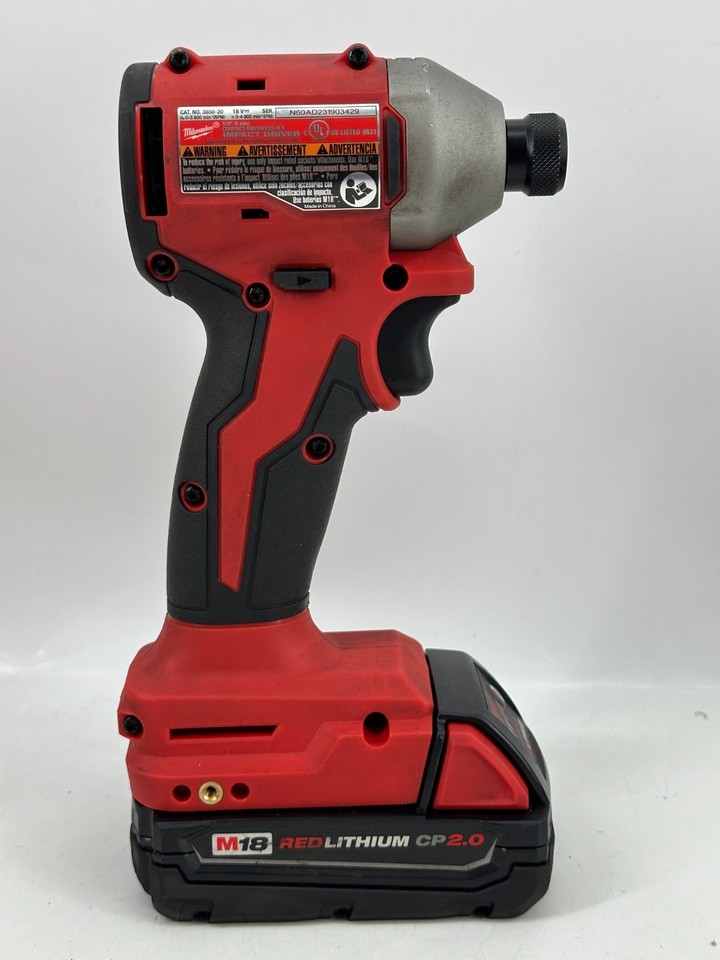 Milwaukee Tool 3650-20 M18 Compact Brushless 1/4 In. Hex Impact Driver ...