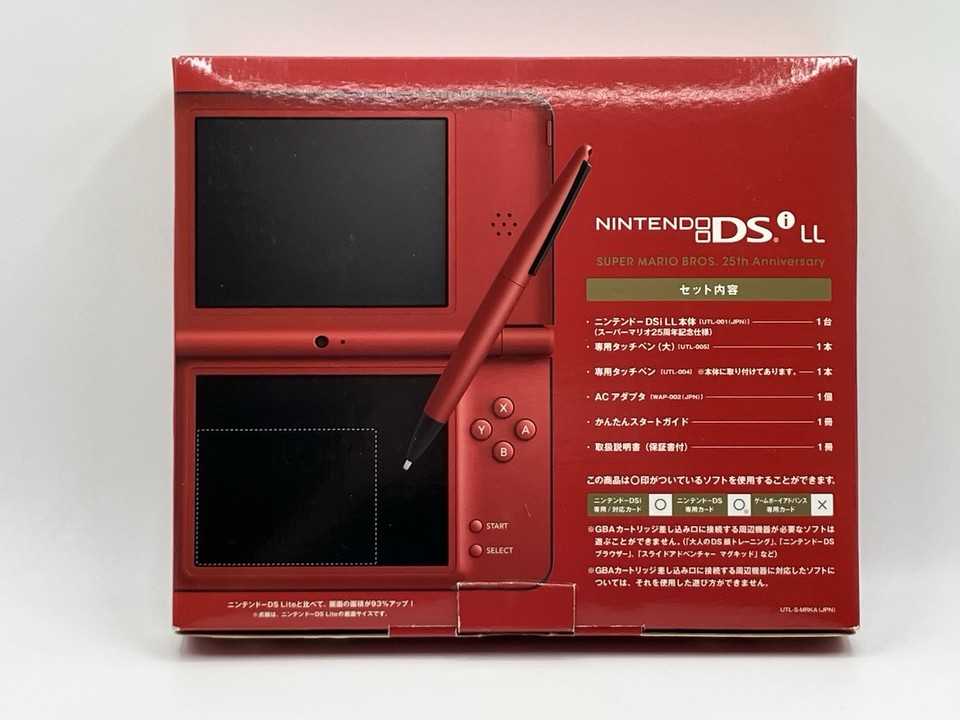 Nintendo DSi XL LL Mario 25th Anniversary w/Box Manuals Excellent NTSC ...