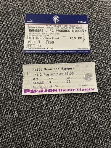 Rangers ticket stubs | eBay