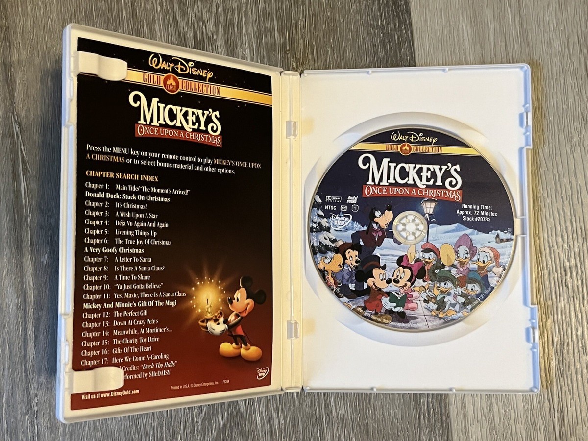 Mickeys Once Upon A Christmas Dvd Hoes Movie Walt Disney Mickey's