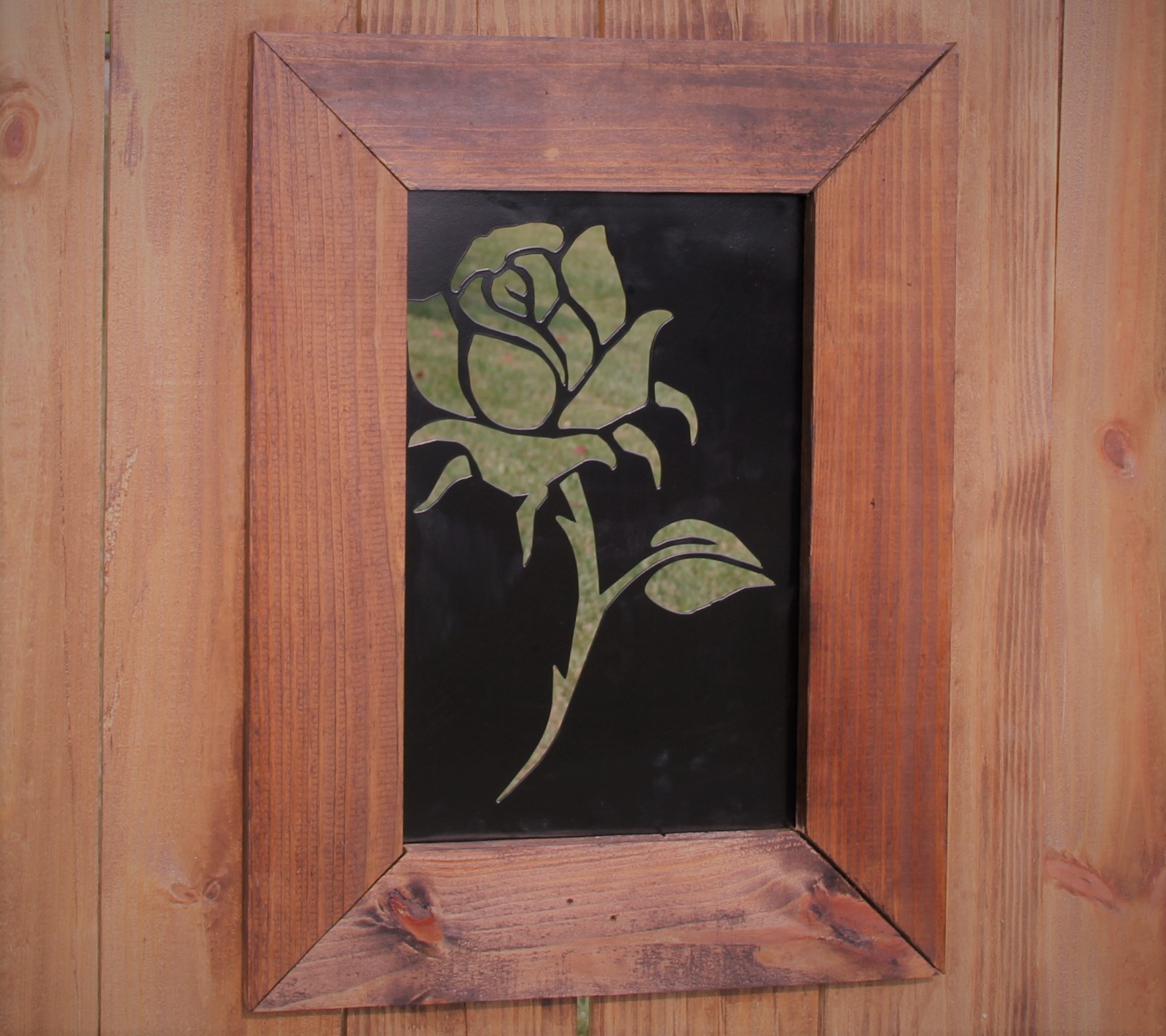 Rose Bud Steel Insert Window for Wood Gate, Rose Gate, Rose Decoration ...