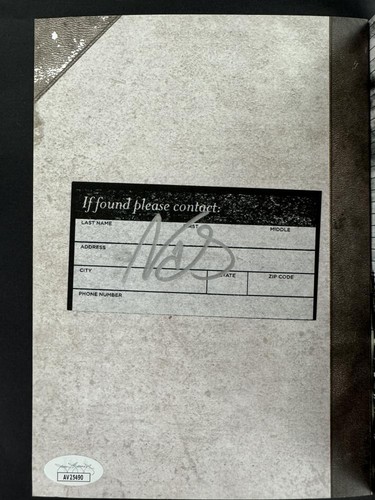 Nas Signed Autograph Notebook Book - Illmatic Legendary Rapper w/ JSA ...