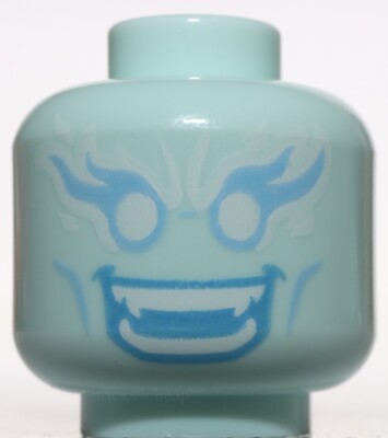Lego Light Aqua Minifig Head Female Alien Bright Light Blue Long ...