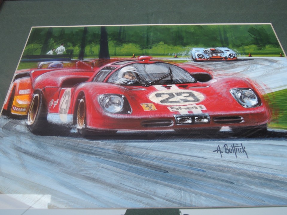 FERRARI 512S NART #23 Adamowicz / Bucknum PRINT by A. Buttrick Walter ...