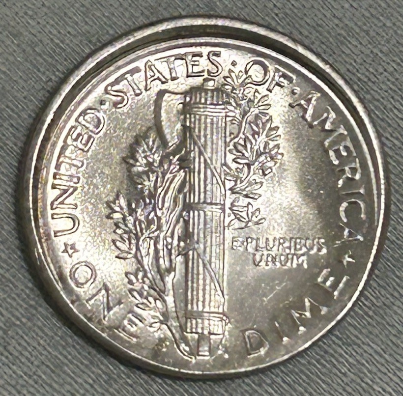 ERROR Broadstruck 1944-S Mercury Dime Lovely FULL SPLIT BANDS UNC MS | eBay