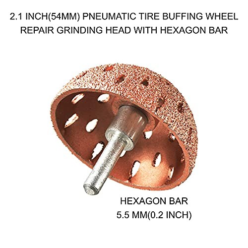 2" 70 Grid Tire Buffing Wheel 3/8"-24 Thread Tungsten Steel Bowl Tool ...