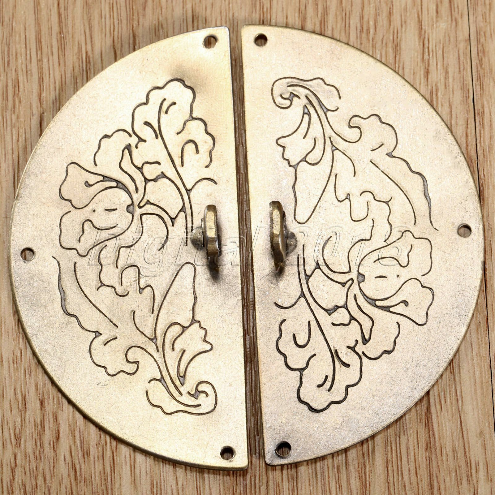 Retro Chinese Engraving Furniture Hardware Door Latch Plate Handle Pull ...