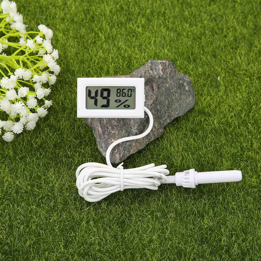 Digital LCD Thermometer Hygrometer Probe Temperature Humidity Gauge ...