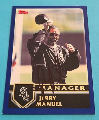JERRY MANUEL (WS) Hand Signed 2003 Topps #267 Chicago White Sox ...