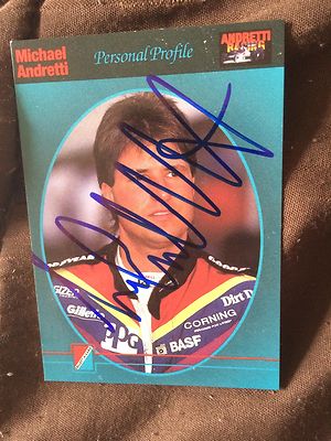 Signed Trading Card Indy 500 Car Indianapolis Michael Andretti ...