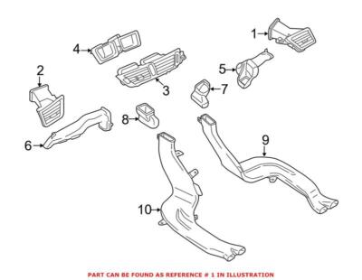 Genuine OEM Passenger Right Outer Dashboard Air Vent For BMW X1 2013 ...