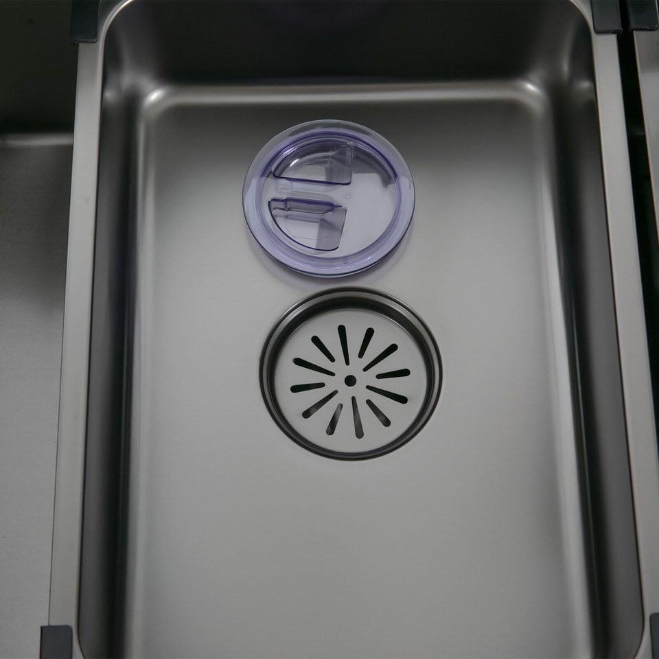 Kitchen Sink Double Basin Stainless Steel Sink Bowl W/ Pull-out Faucet ...