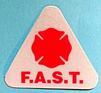 F.A.S.T. Firefighter Assisted Search Team REFLECTIVE Triangle helmet ...