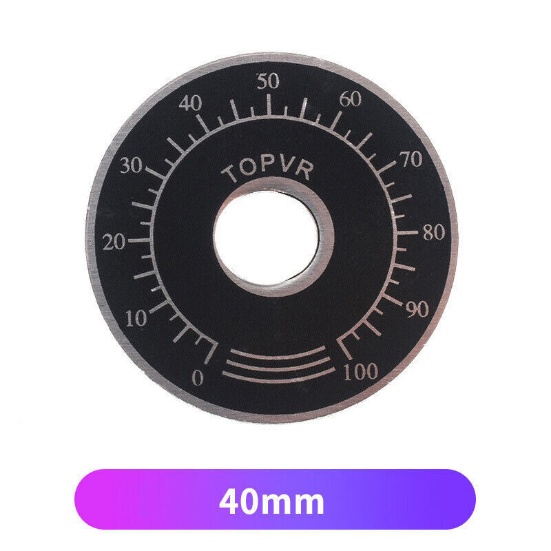 0-100 Numbered Dial Plate Scale for Amplifier Volume Tone Potentiometer ...