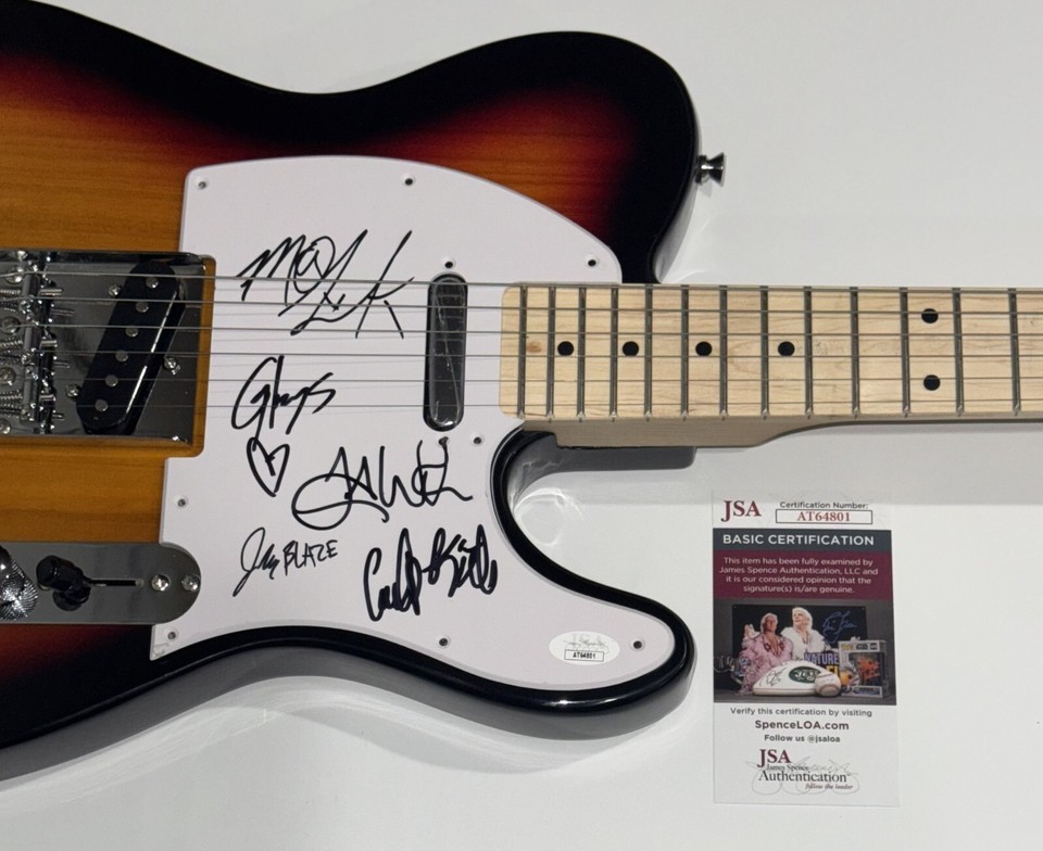 THE ELOVATERS SIGNED SUNBURST ELECTRIC GUITAR JACKSON WETHERBEE ALL 5 ...