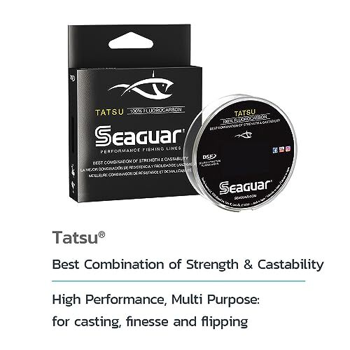Seaguar Tatsu 100% Fluorocarbon Fishing Line DSF, Assorted Sizes ...