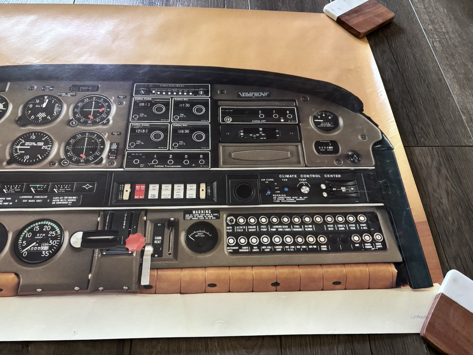 Vintage 1980’s Piper Cherokee/Warrior Airplane Cockpit Instrument Panel ...