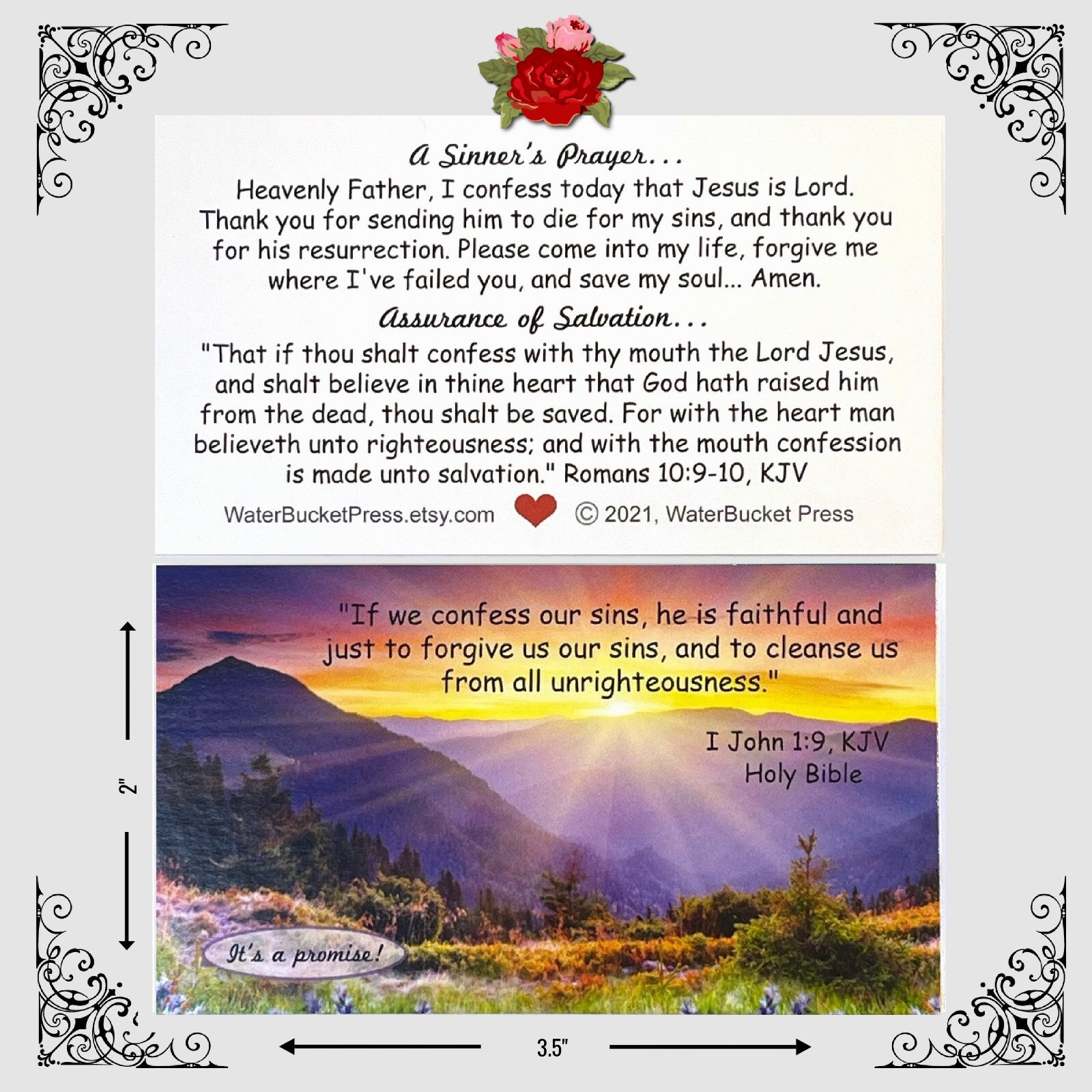 Pocket Scripture Card, Prayer Cards, A Sinner's Prayer, Salvation ...