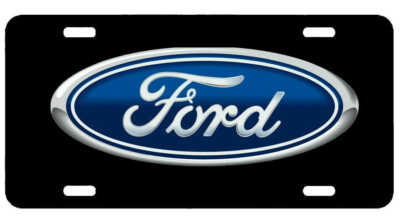 Ford, License Plate New Car Tag Metal Aluminum, USA, Black | eBay
