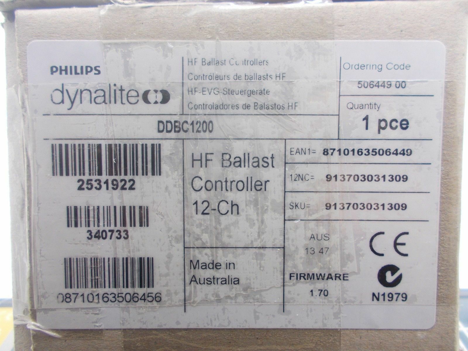 Philips Dynalite DDBC1200 Ballast Controller Signal Dimmer Control DALI ...