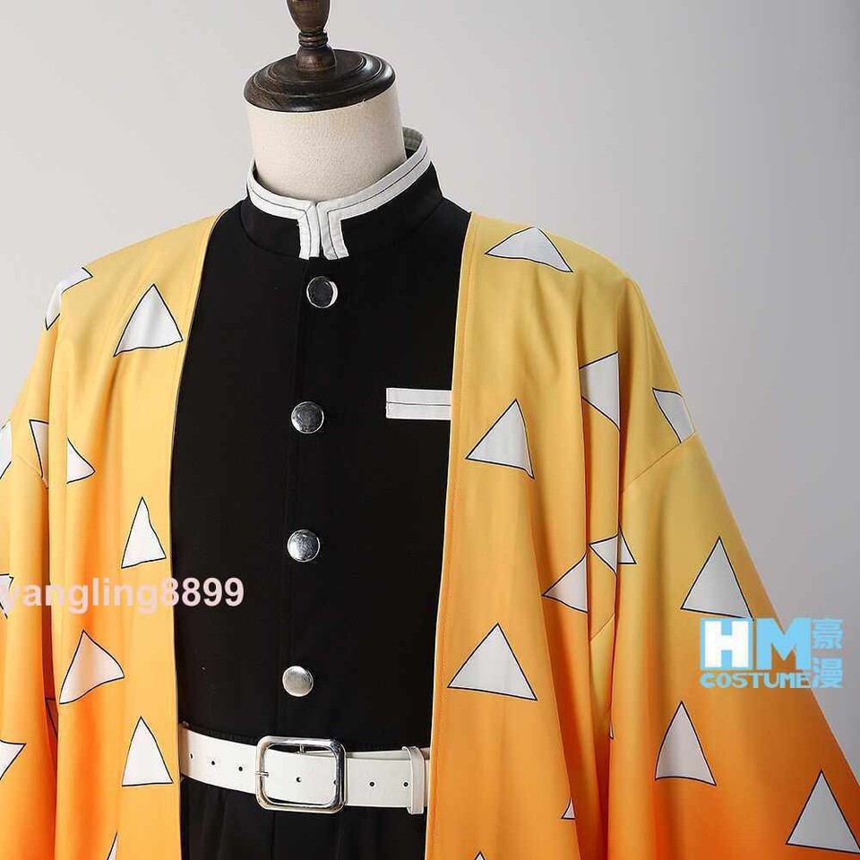Agatsuma Zenitsu Cosplay Uniform Roleplay Costume Demon Slayer Outfits ...
