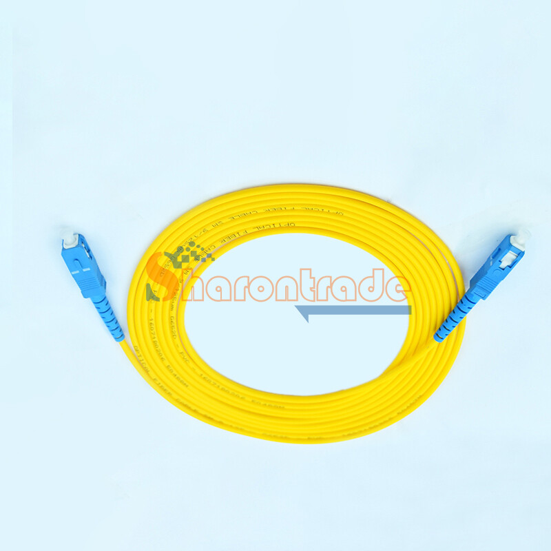 SC UPC to SC UPC Simplex 3.0mm PVC Single Mode Fiber Patch Cable Jumper ...