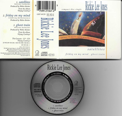 RICKIE LEE JONES & WALTER BECKER Satellites UNRELEASED MINI 3 INCH CD ...