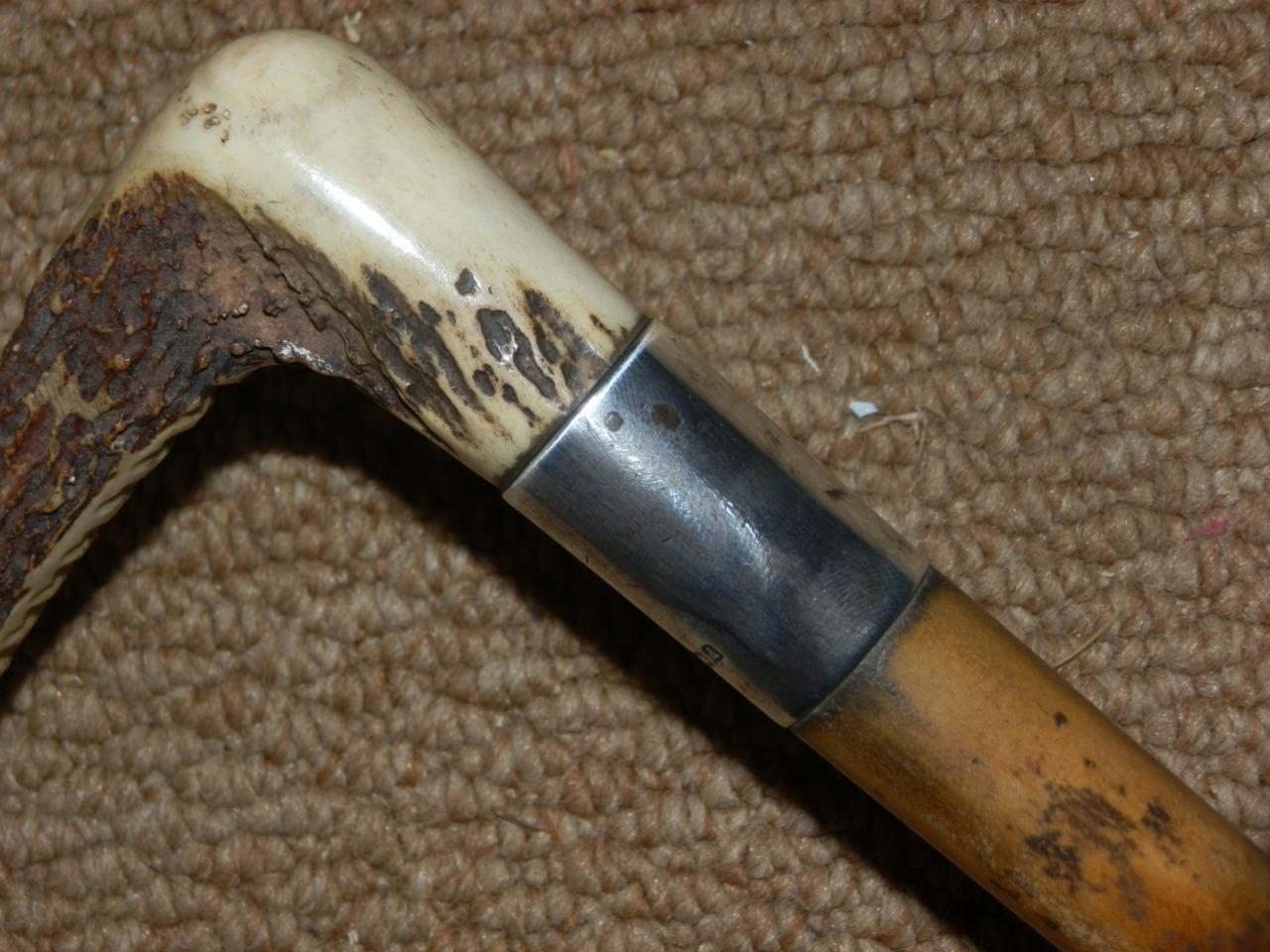 Edwardian Hallmarked Silver 1903 PIZZLE Shaft BULLS PENIS Hunt Whip By ...