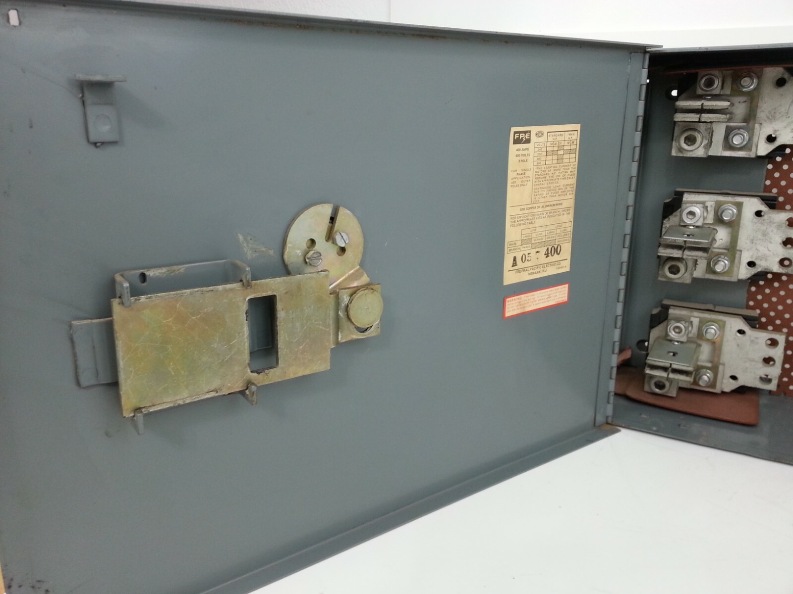 Federal Pacific FPE Panelboard Switch 400 Amp 600v 3 Pole QMQB4036 for ...