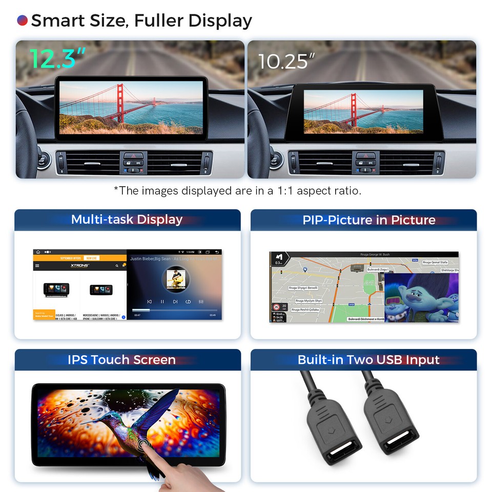 Car Play For BMW E90 E91 E92 E93 CIC Android 14 Car Navi Stereo GPS 4G ...